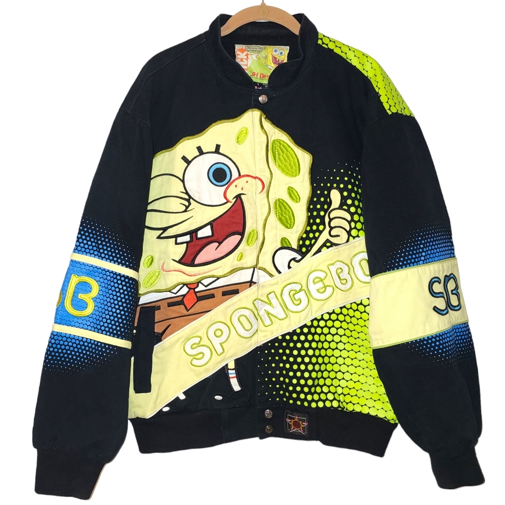 Vintage 90s Spongebob Squarepants Racing Jacket - Gem